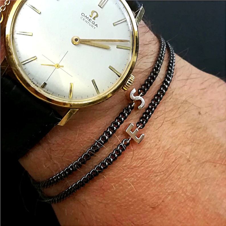 Initial Bracelet Mens Personalized Bracelet - Etsy