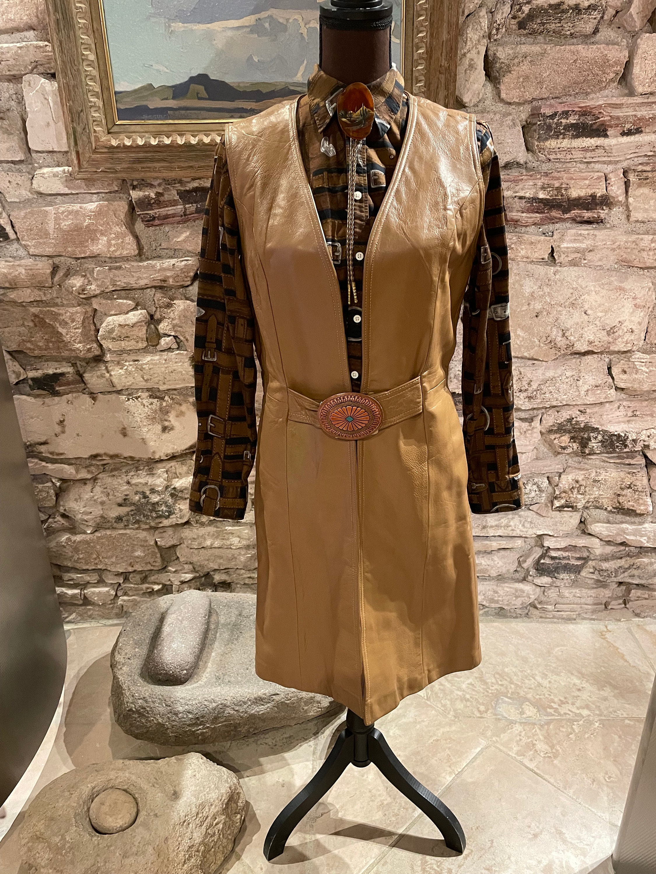 Leather Stampede Duster