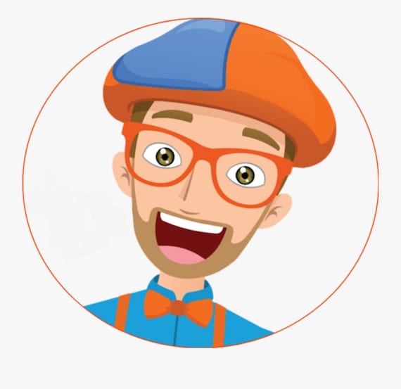 A4 Blippi Iron on Heat Transfer Any Colour Fabric - Etsy Hong Kong