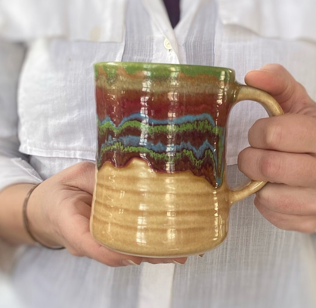 Spanish Mug | Large Handmade Stoneware Coffee Mugs - Etsy