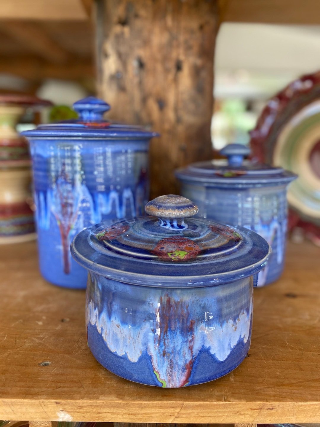 Blue Moon Handmade Kitchen Canisters - Ceramic Storage Jars, 3 Sizes - Etsy
