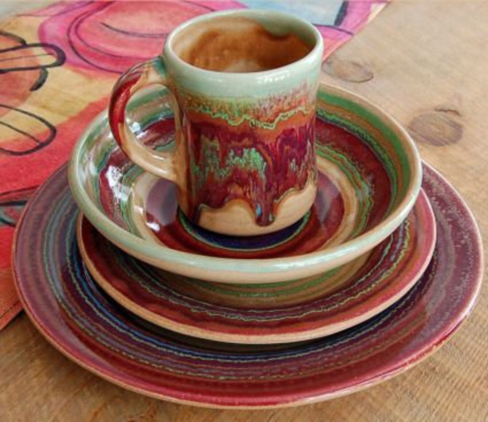 Spanish Plates Dinner Plates Salad Plates Handmade - Etsy