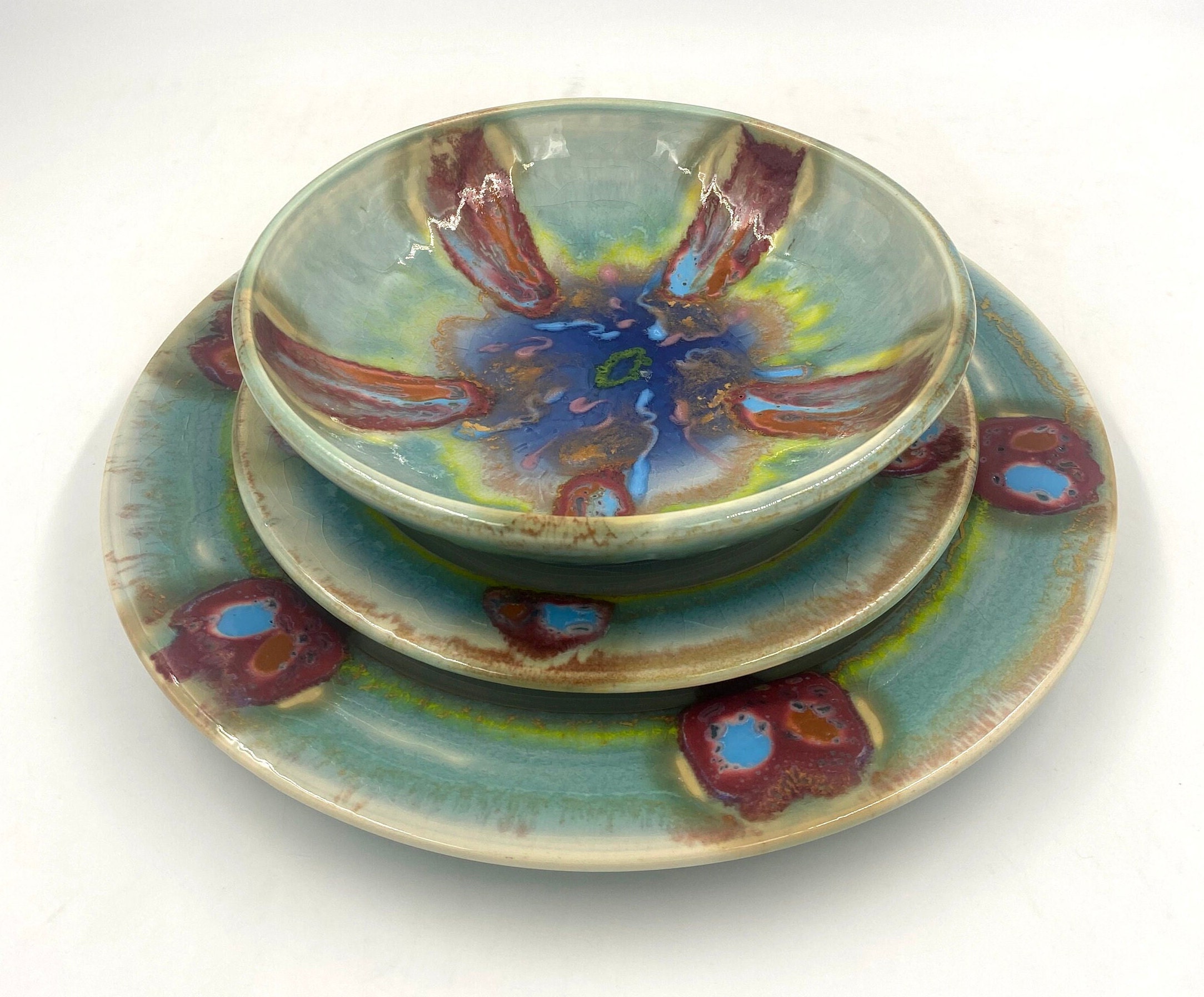 Sand Dollar Dinner/salad Bowl - Handmade Stoneware Pottery - Etsy