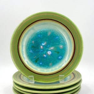 Ocean Plates, Dinner Plates, Salad Plates - Handmade Stoneware Pottery ...