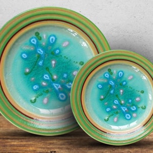 Ocean Plates Dinner Plates Salad Plates Handmade Stoneware | Etsy