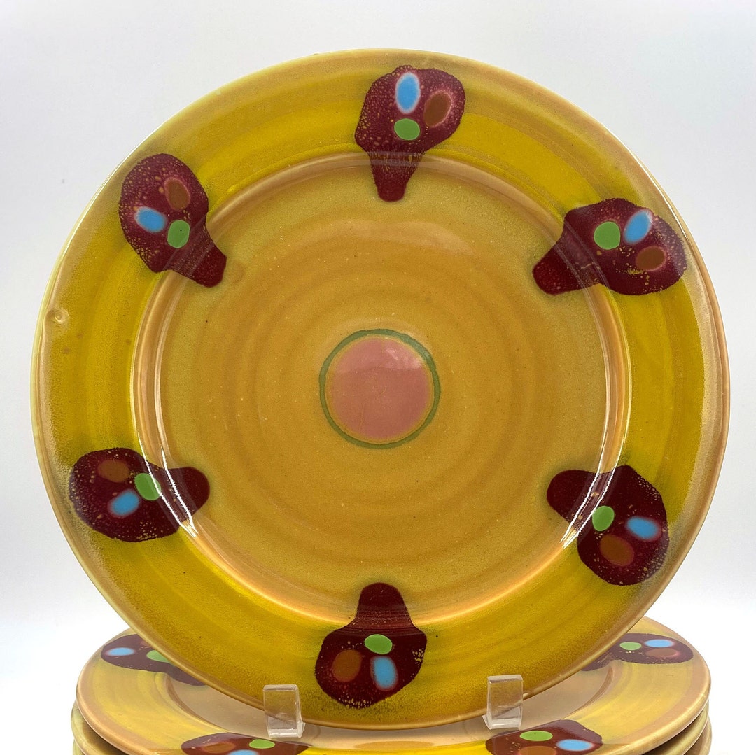 Mango Plates, Dinner Plates, Salad Plates - Handmade Stoneware Pottery ...