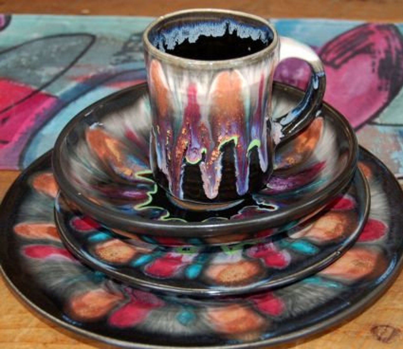 Pearl Dinnerware Set Glazed Handmade Pottery Dishes Place - Etsy