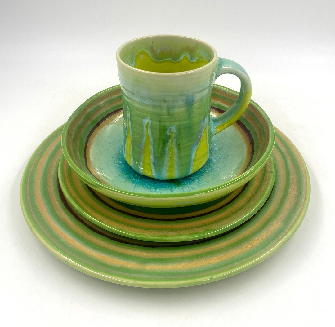 Ocean | Handmade Stoneware Place Settings - Etsy