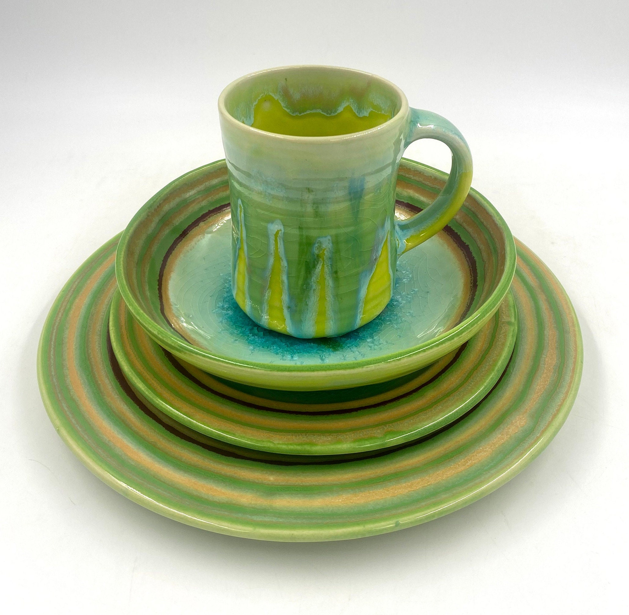 Ocean Handmade Stoneware Place Settings - Etsy