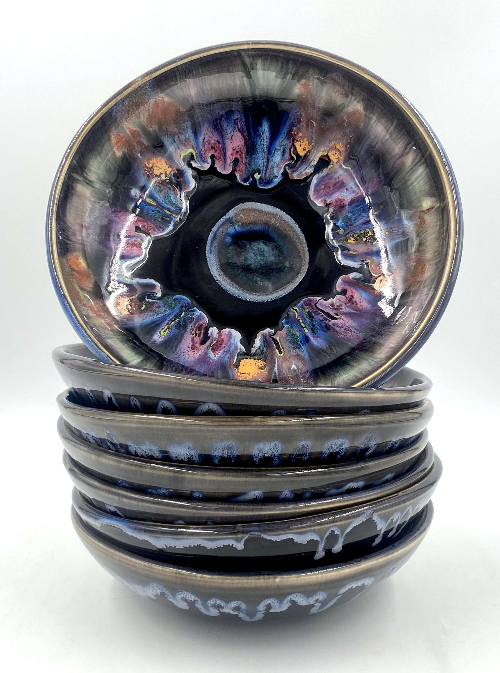 Pearl Dinnerware Set, Glazed, Handmade, Pottery Dishes, Place Setting ...