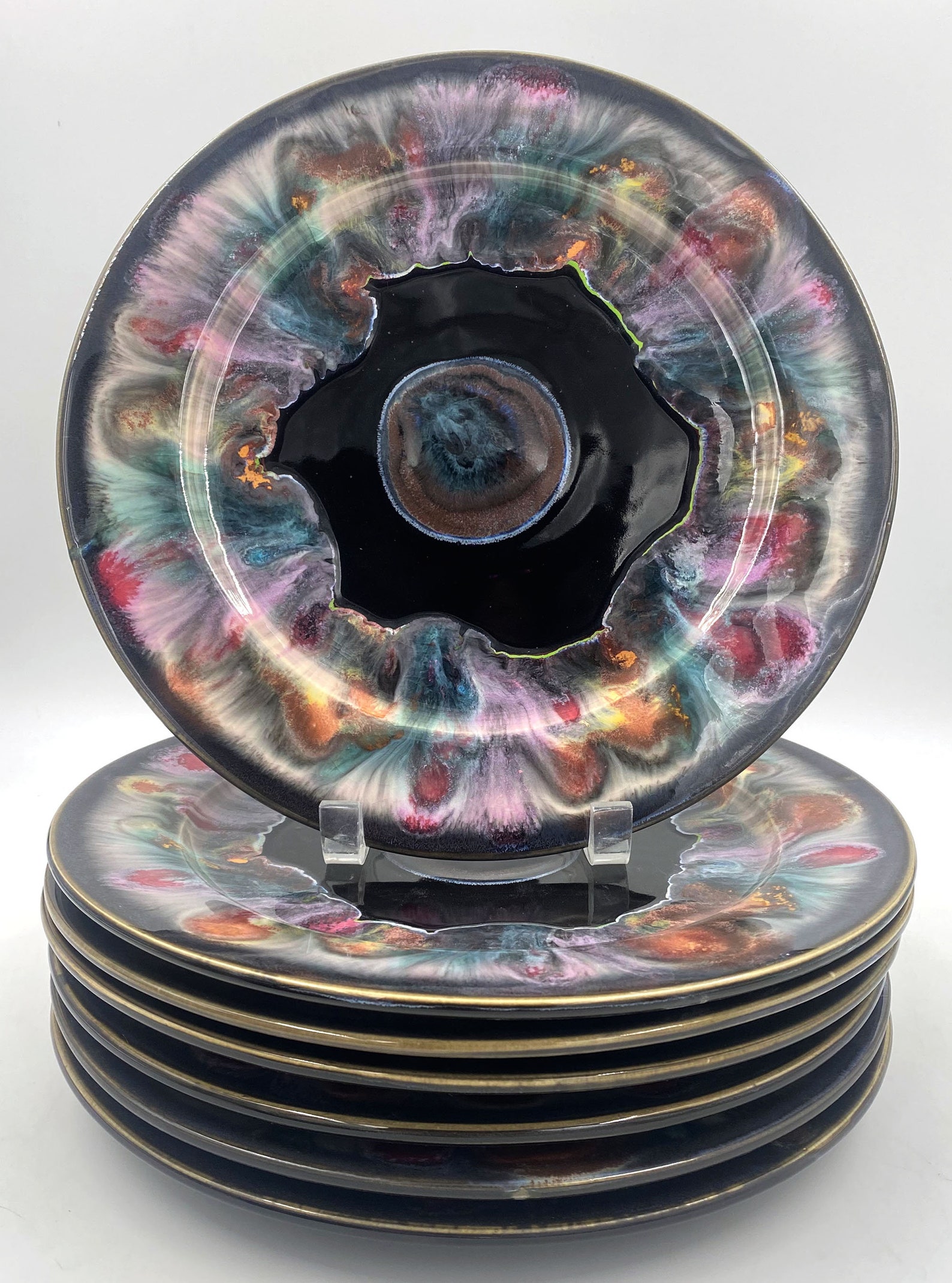 Pearl Dinnerware Set, Glazed, Handmade, Pottery Dishes, Place Setting ...