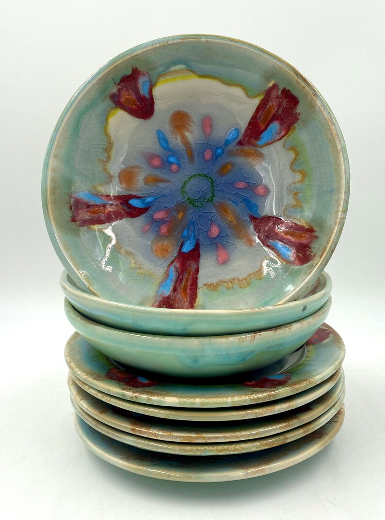 Sand Dollar Dinner/salad Bowl - Handmade Stoneware Pottery - Etsy