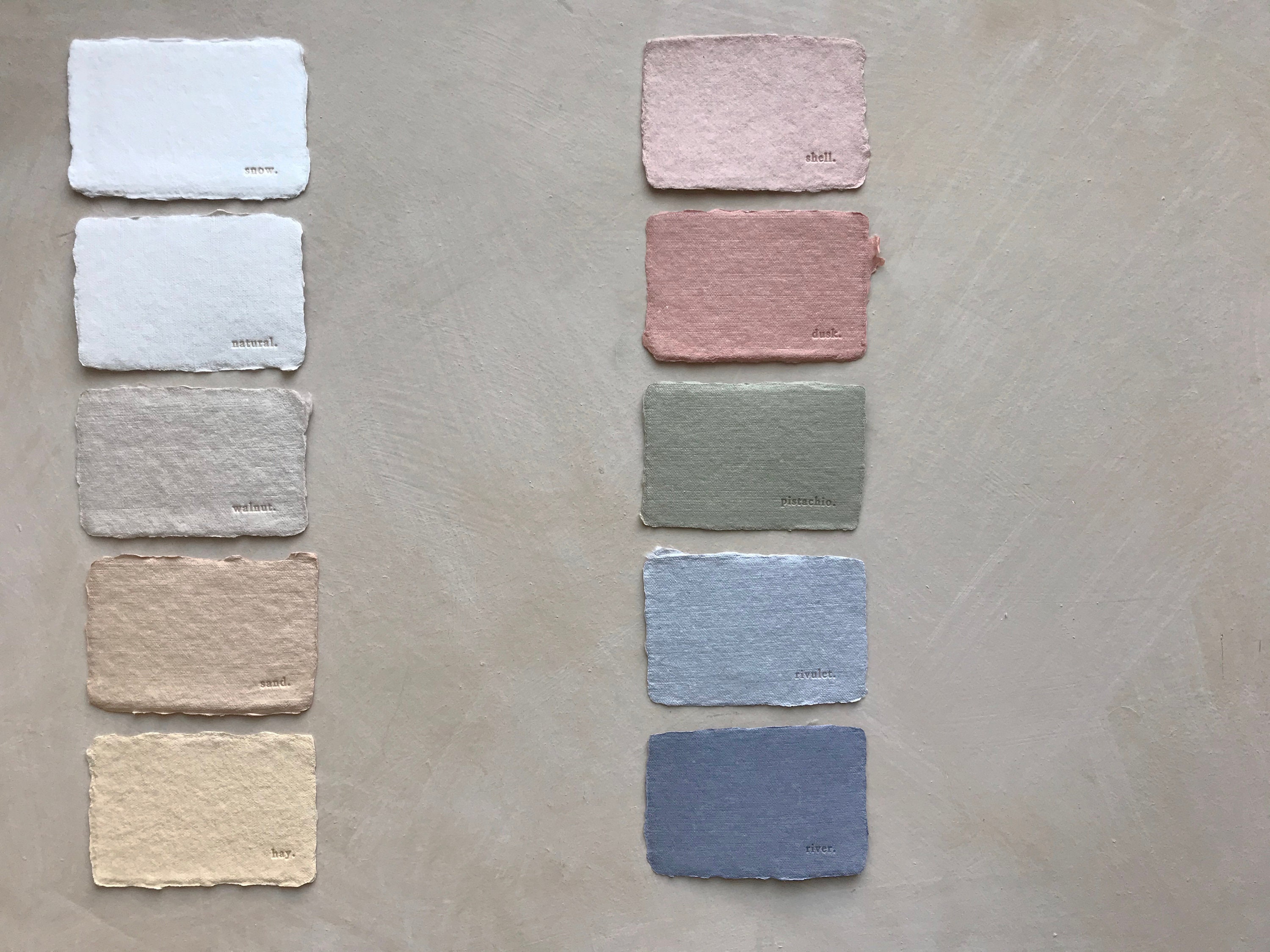 Handmade Paper Colour Swatch Pack - Etsy UK