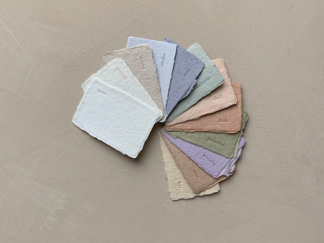 Handmade Paper - Colour Swatch Pack - Etsy
