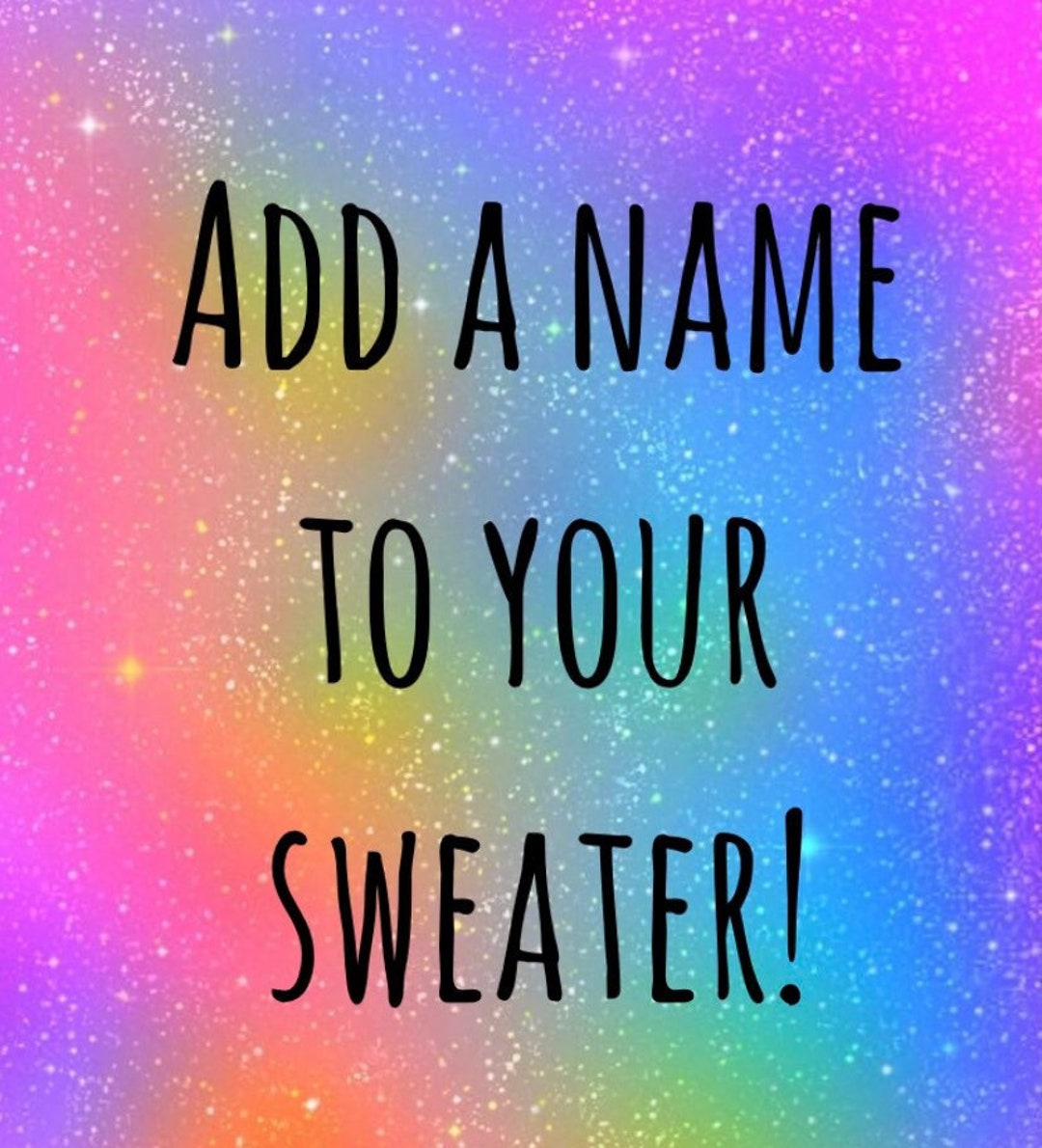 Add a Name to Your Sweater - Etsy