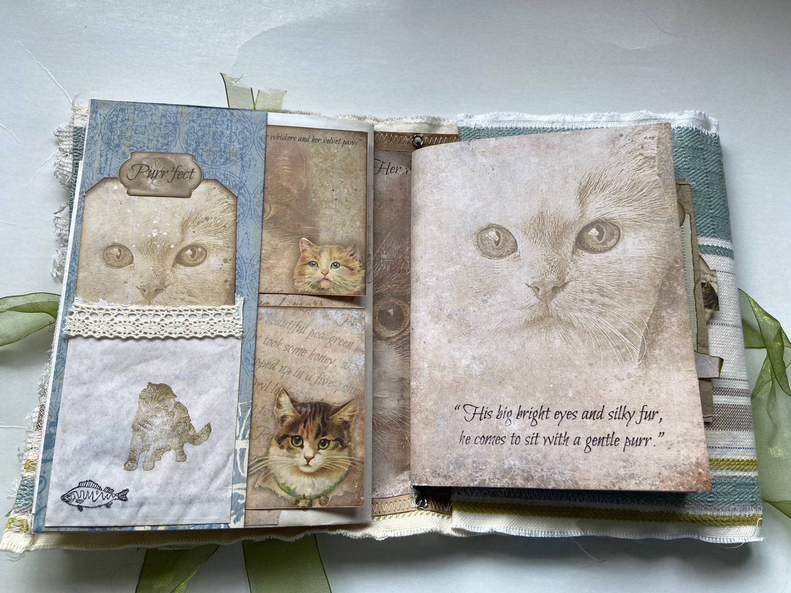 katzen-a-junk-journal-lapbook-handgefertigt-mit-stoff-wrap-um-etsy