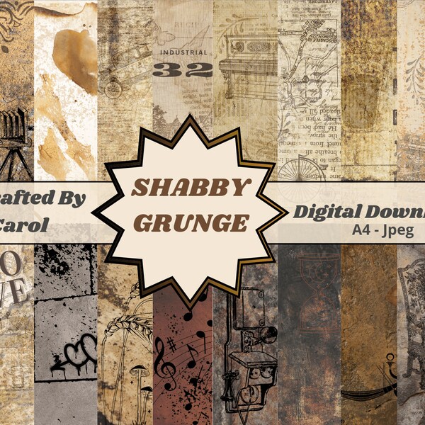 Grunge Collage Kit - Etsy