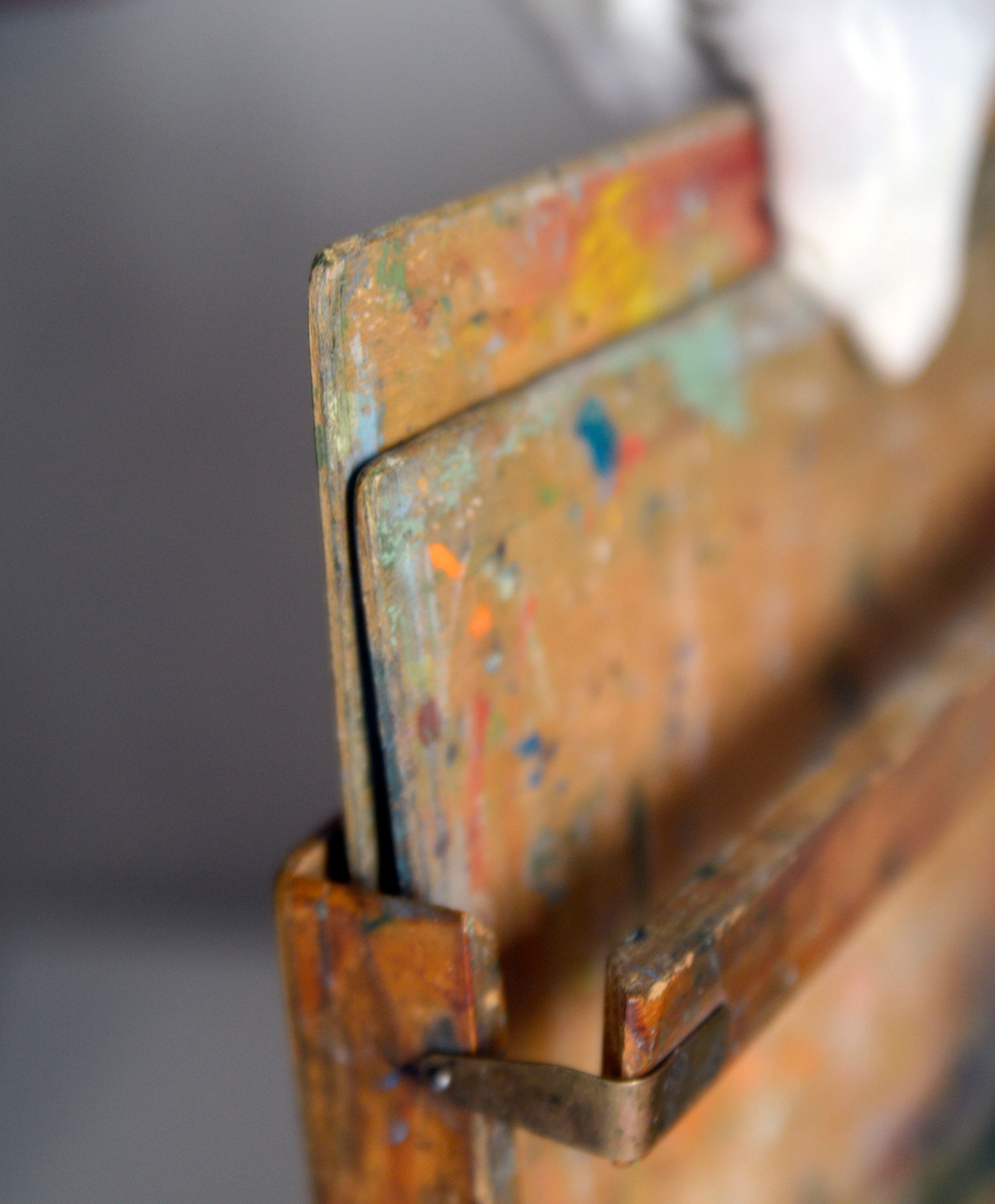 Old Wooden Painter's Box With Artist's Palette ,vintage Painters Tool ...