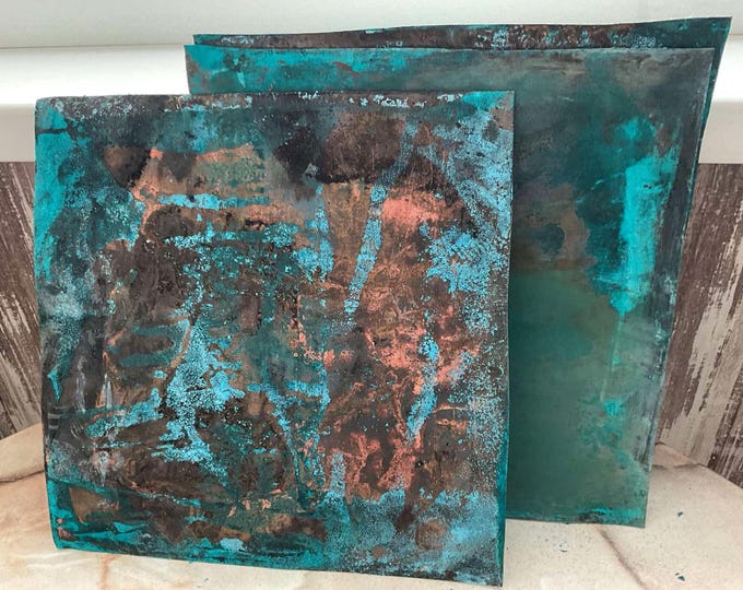 Emerald Patina Copper Sheet,colored Copper, Green Copper, Copper Inlay ...