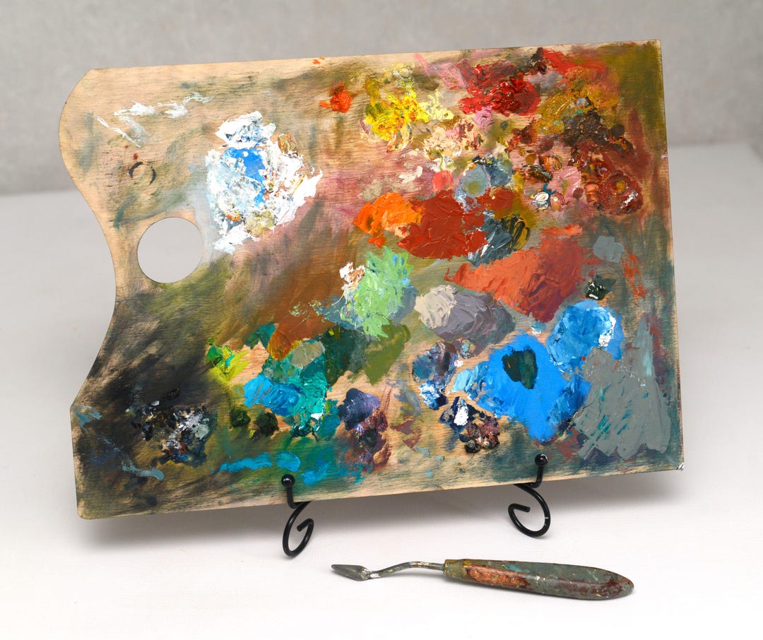 Old Wooden Palette,vintage Artist's Things, Multi-colored Home Decor - Etsy