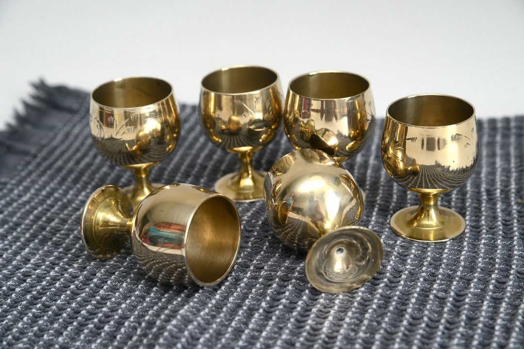 Small Silver Plated Goblets .set of 6 Vintage Silver-plated Goblets 0.8 ...