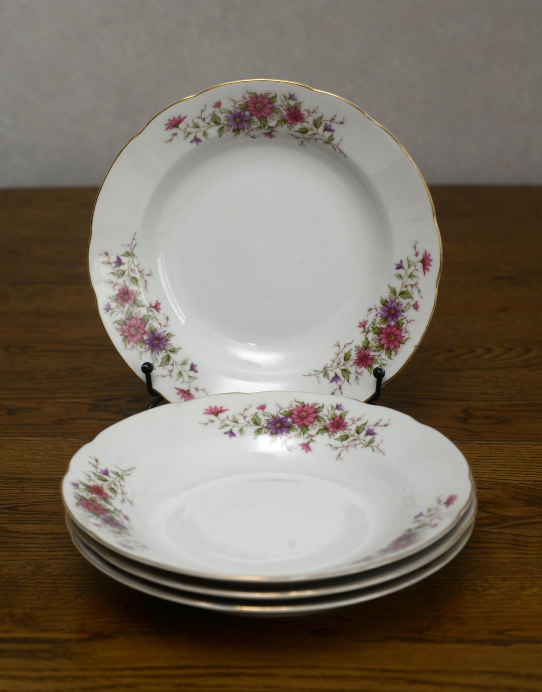 Vintage Chinese Porcelain Plates Set of 4 China Dinner Plates Made in ...