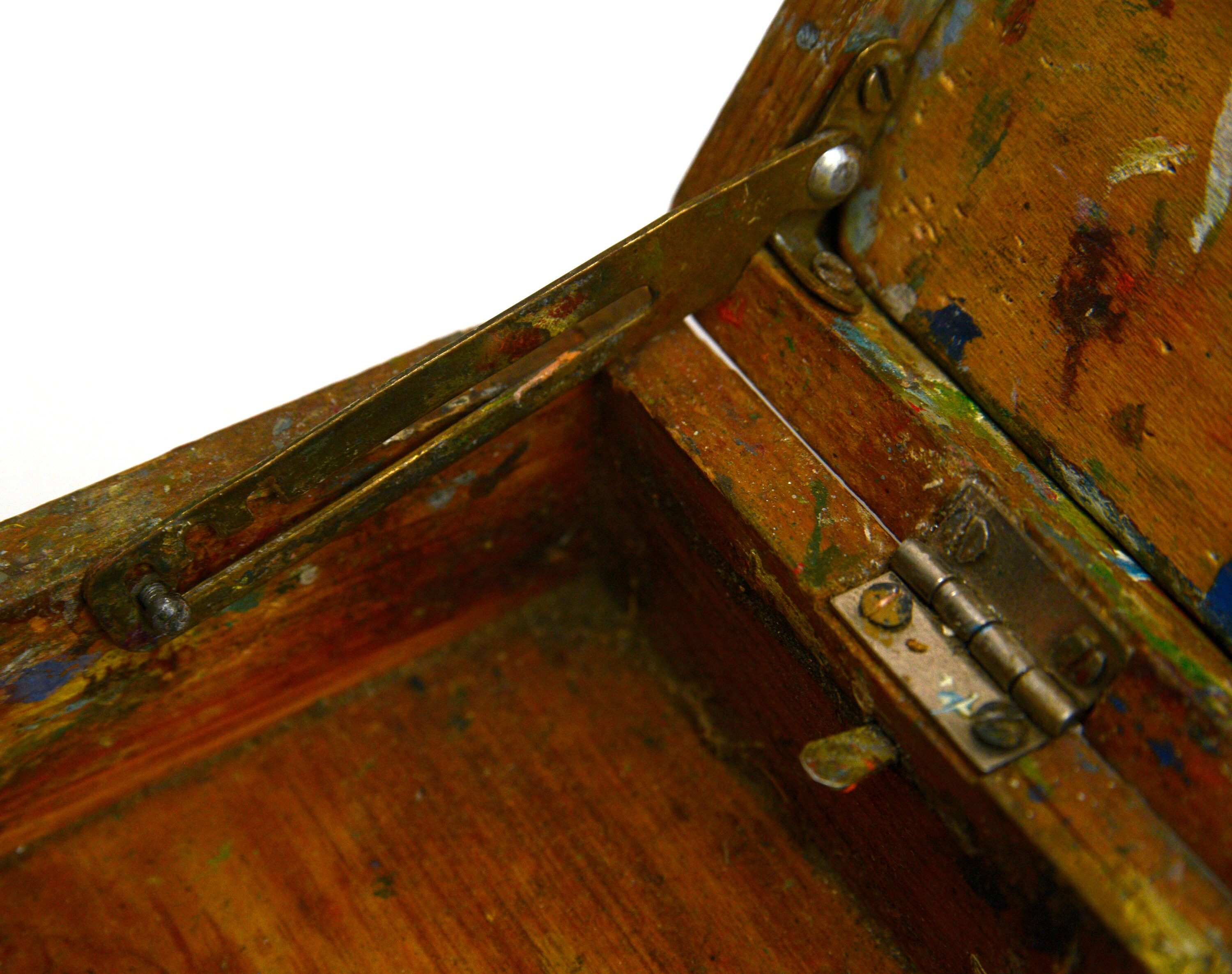 Old Wooden Painter's Box With Artist's Palette ,vintage Painters Tool ...