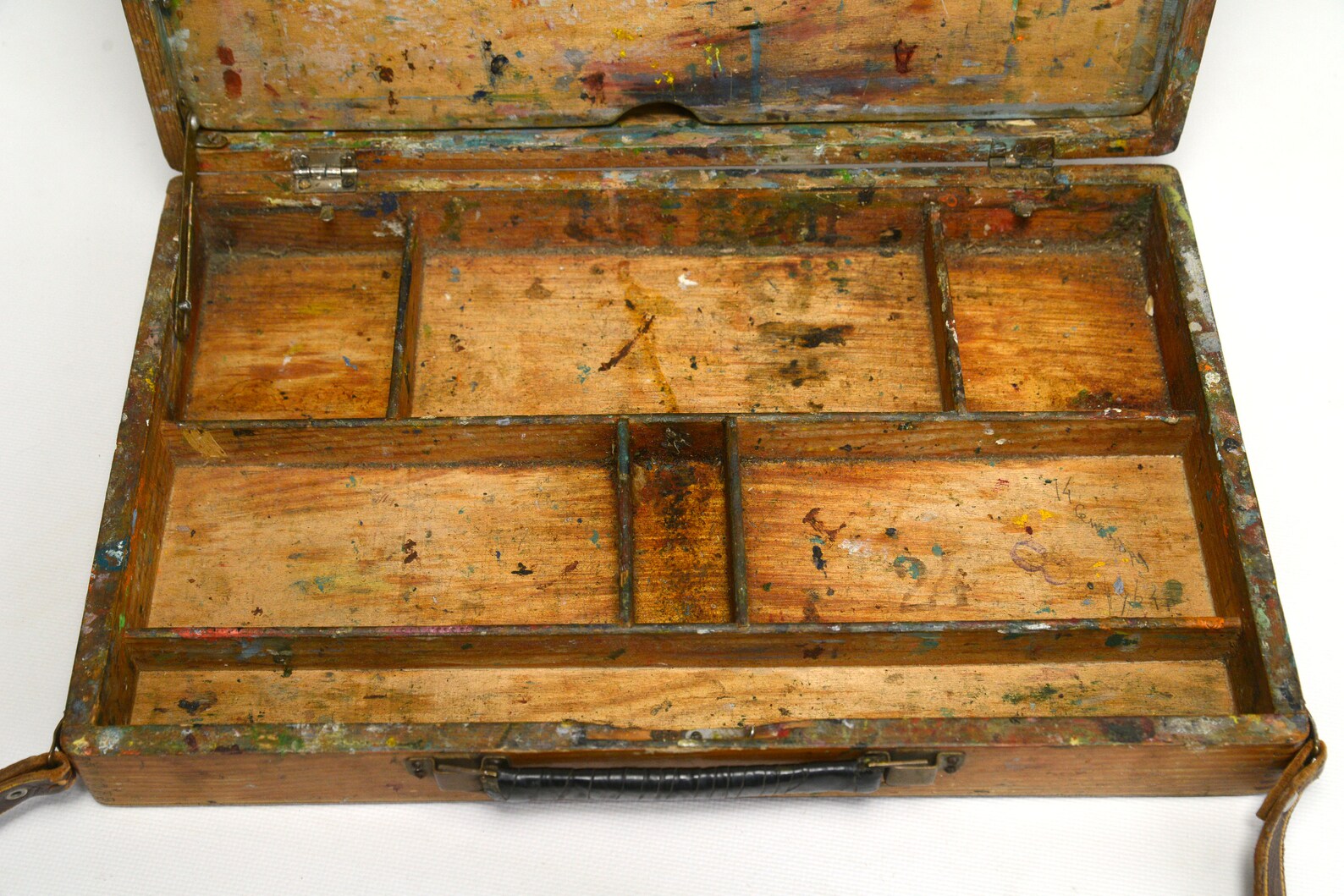 Old Wooden Painter's Box With Artist's Palette ,vintage Painters Tool ...