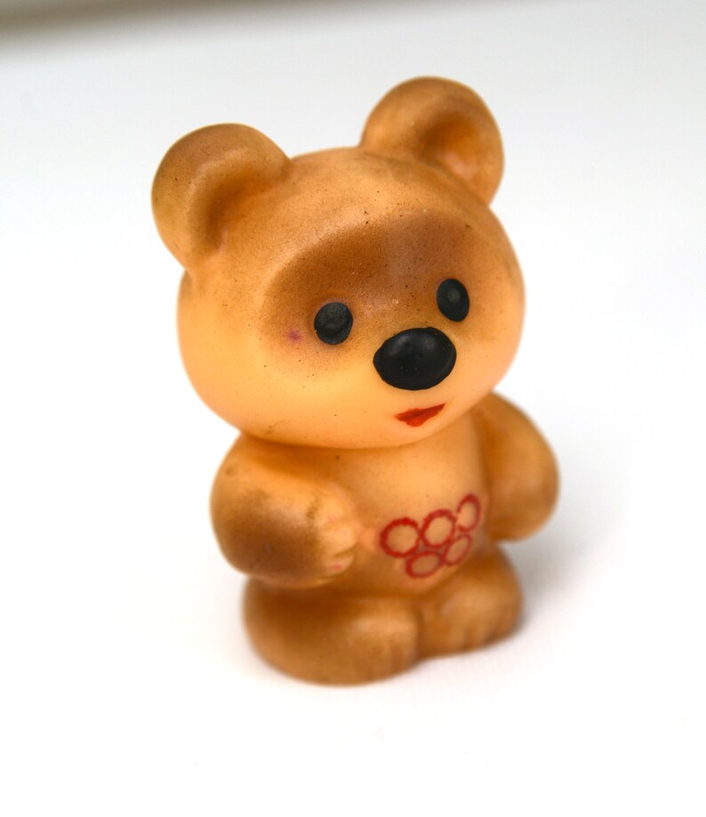 Olympic Bear Soviet Rubber Toy Symbol of the 80th Moscow Olympics Game ...