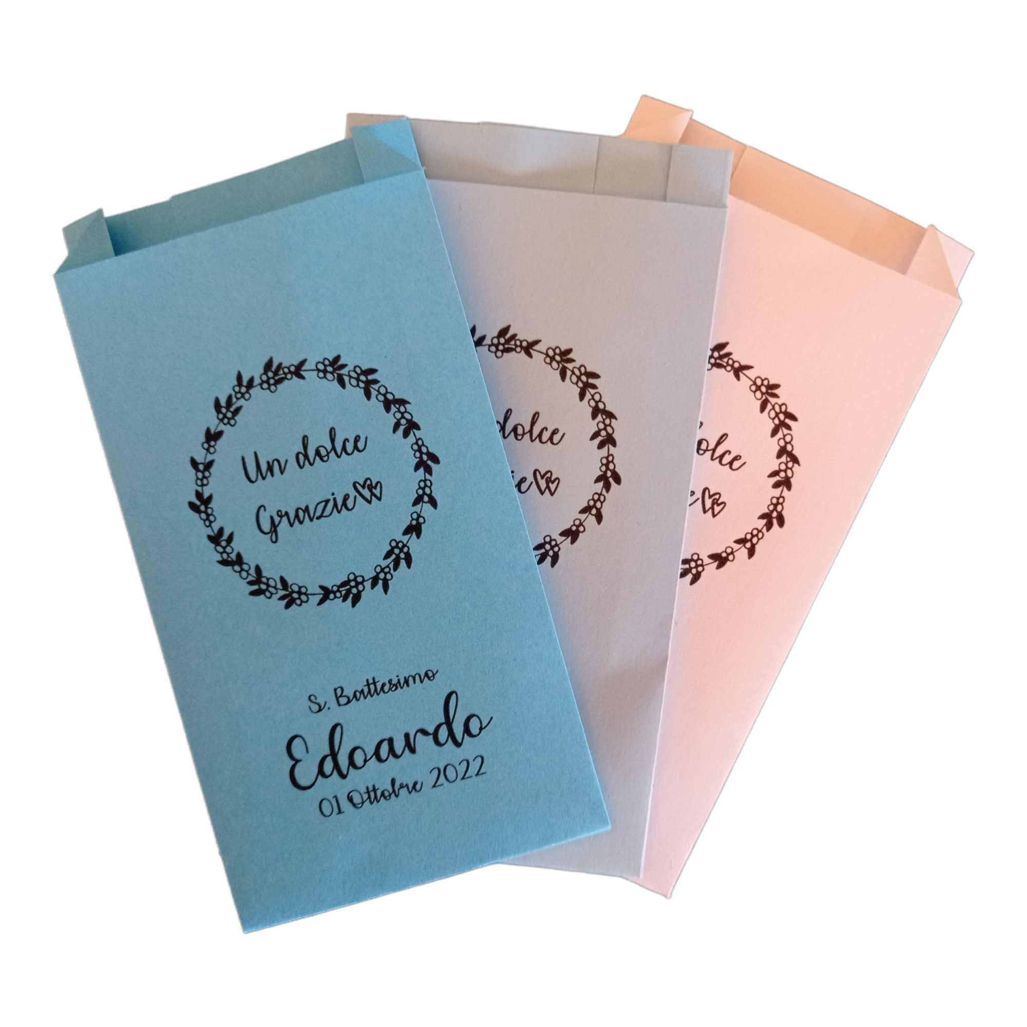 50 Personalized Candy Bags: Paper Bags for Weddings, Baptisms ...