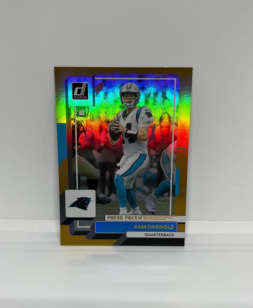Sam Darnold #236 Carolina Panthers; Gold Press Proof; Panini Donruss ...