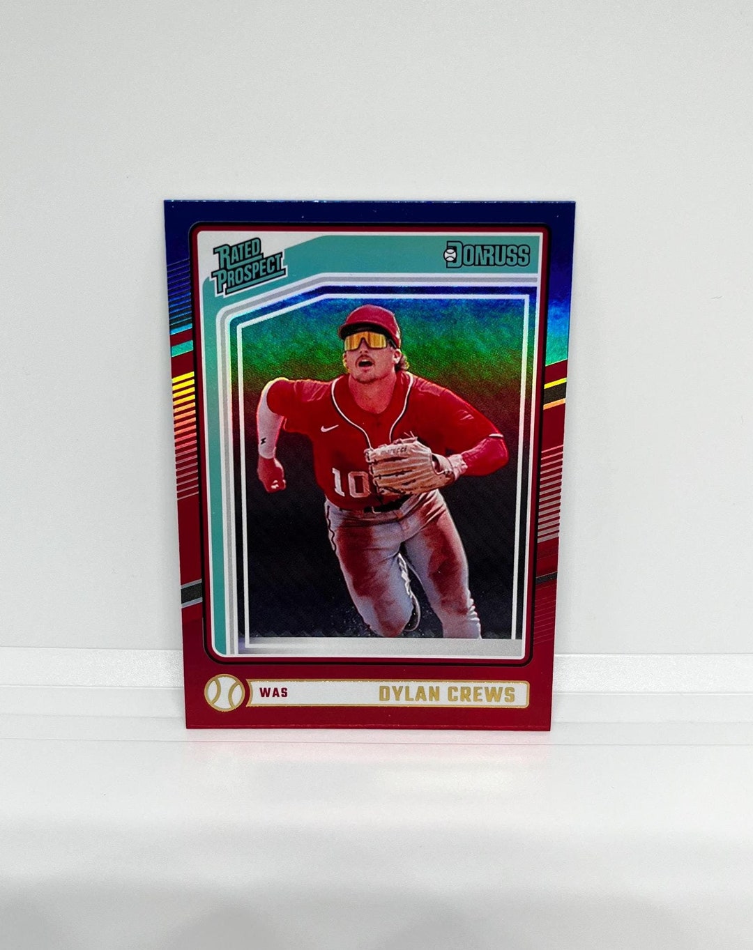 Dylan Crews #136 Washington Nationals; Rated Prospect - Red and Blue ...