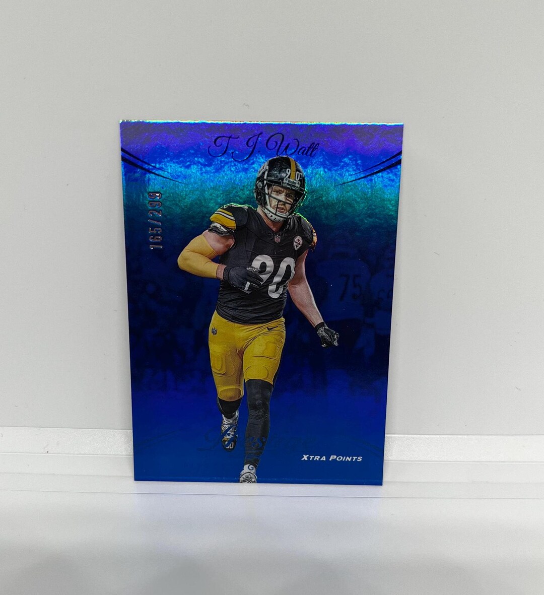 TJ Watt #253 Pittsburgh Steelers; Blue Parallel - Numbered 165/299 ...