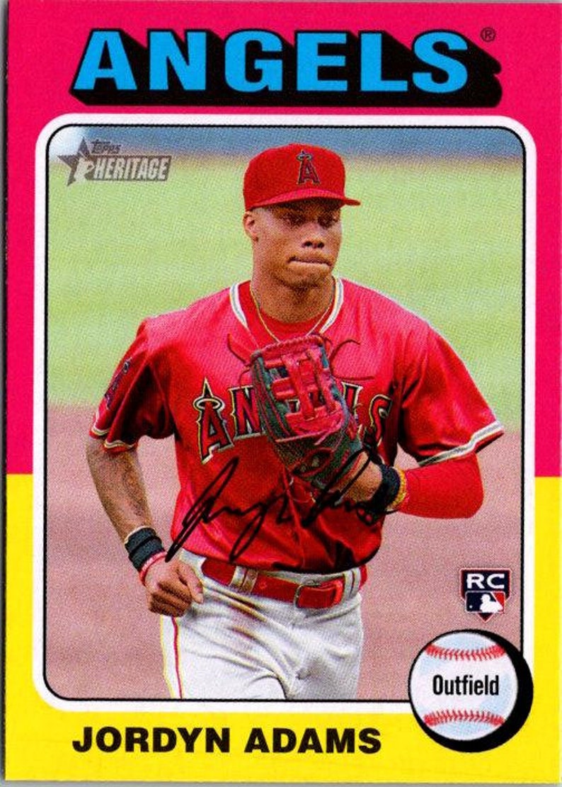 Jordyn Adams #396 Los Angeles Angels; Rookie; Topps Heritage Baseball ...