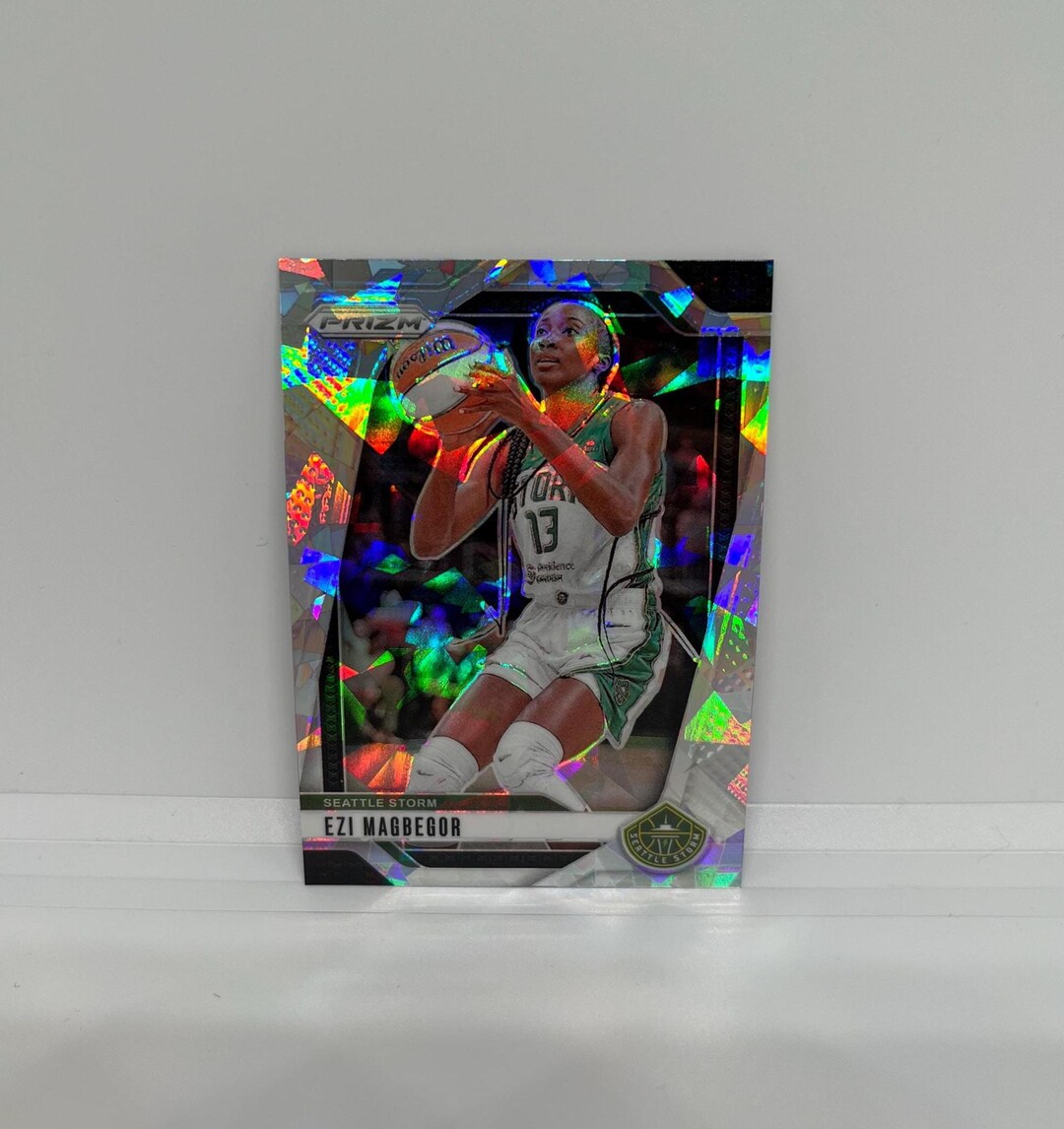 Ezi Magbegor #50 Seattle Storm; Cracked Ice Prizm; Panini WNBA Prizm ...