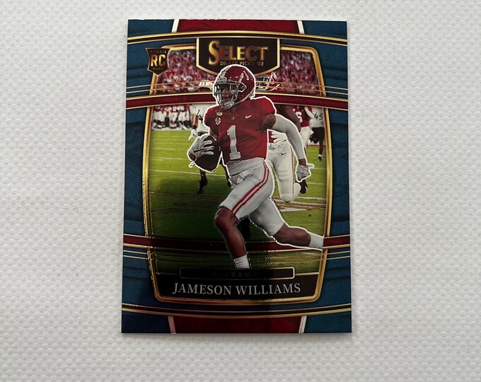 Jameson Williams #52 Detroit Lions; Blue Retail - Rookie; Panini Select ...