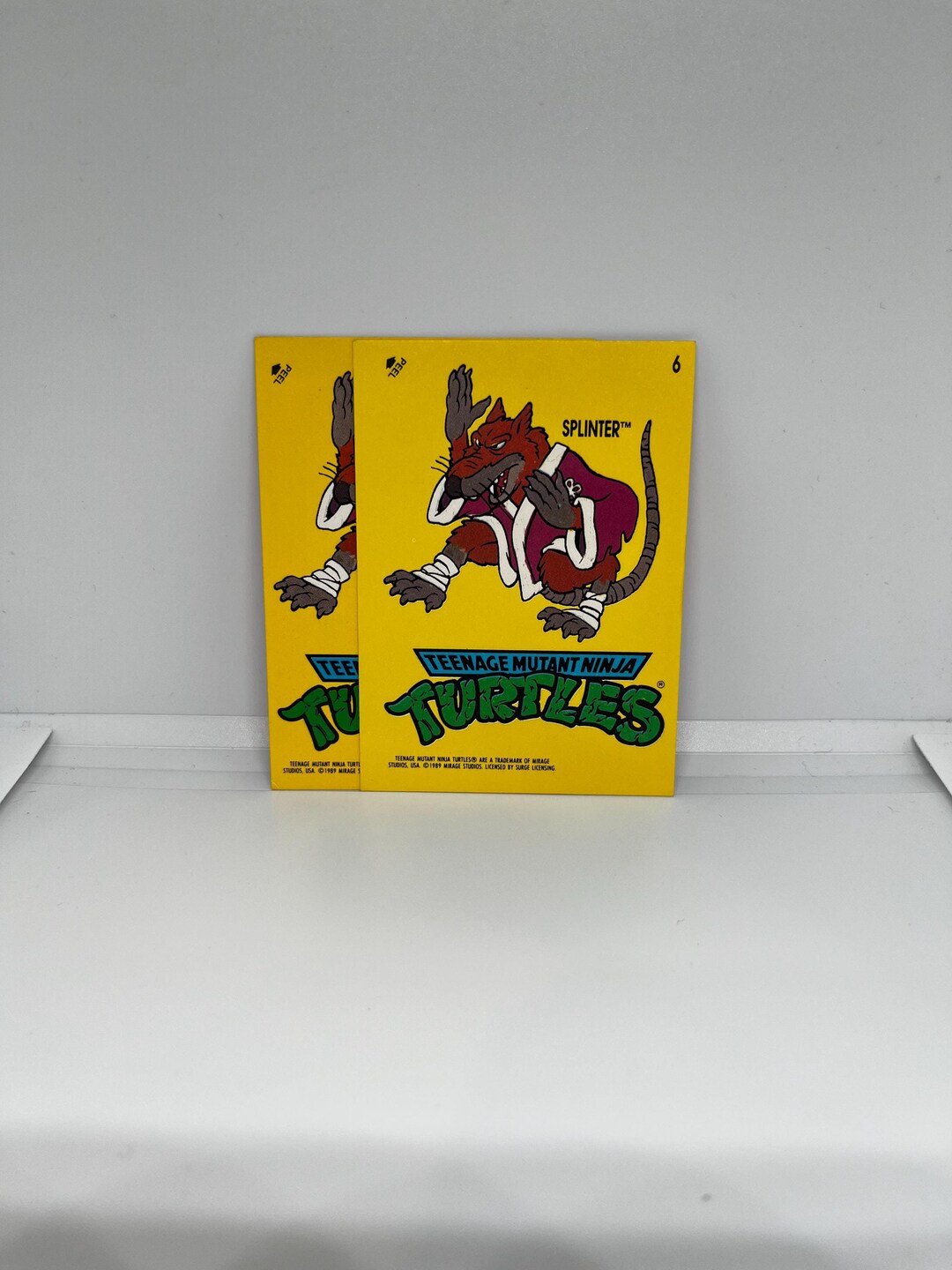 Splinter #6; Teenage Mutant Ninja Turtles Sticker Card; Mirage Studios ...