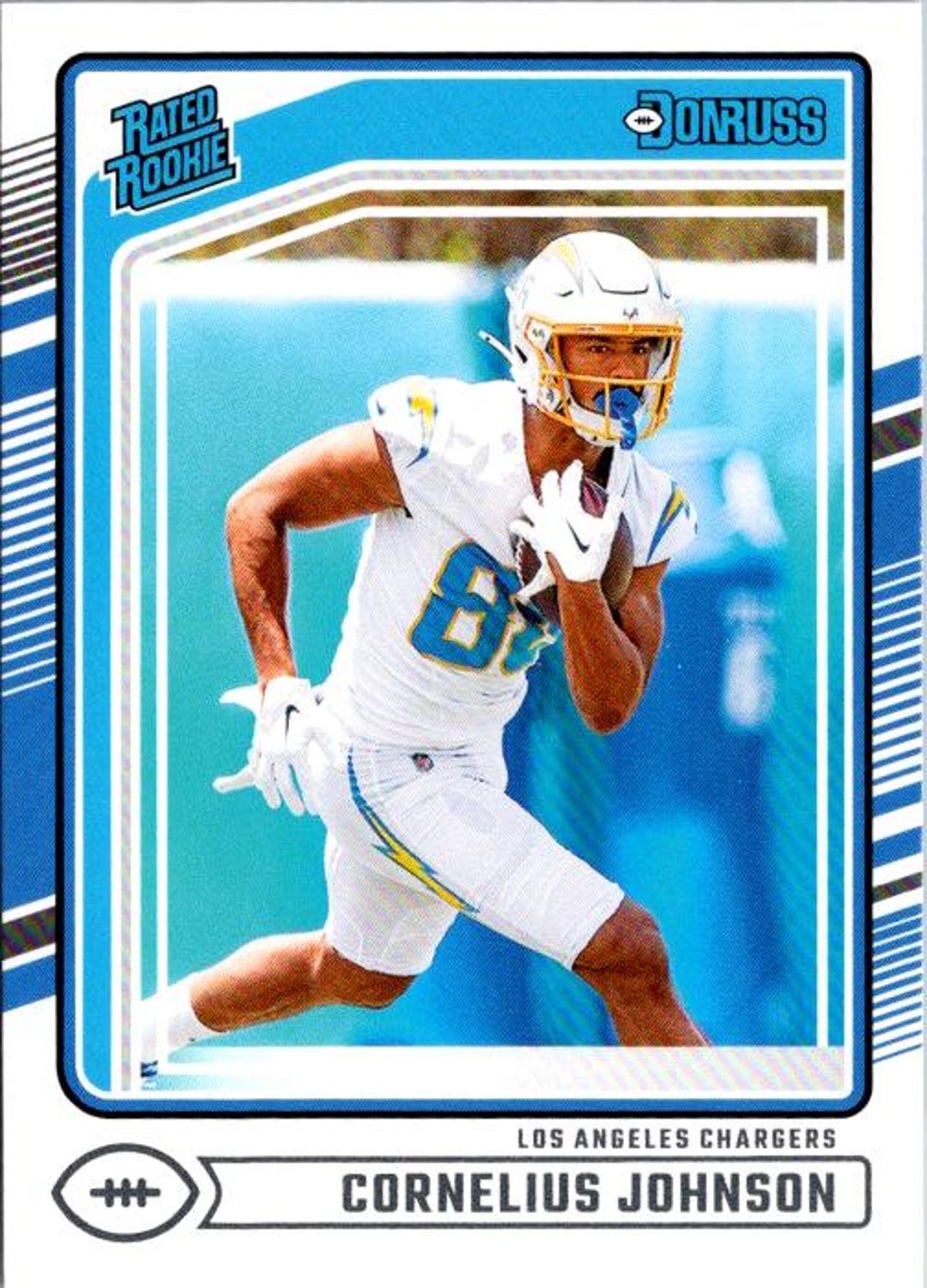 Cornelius Johnson #377 Los Angeles Chargers; Rated Rookie; Panini ...