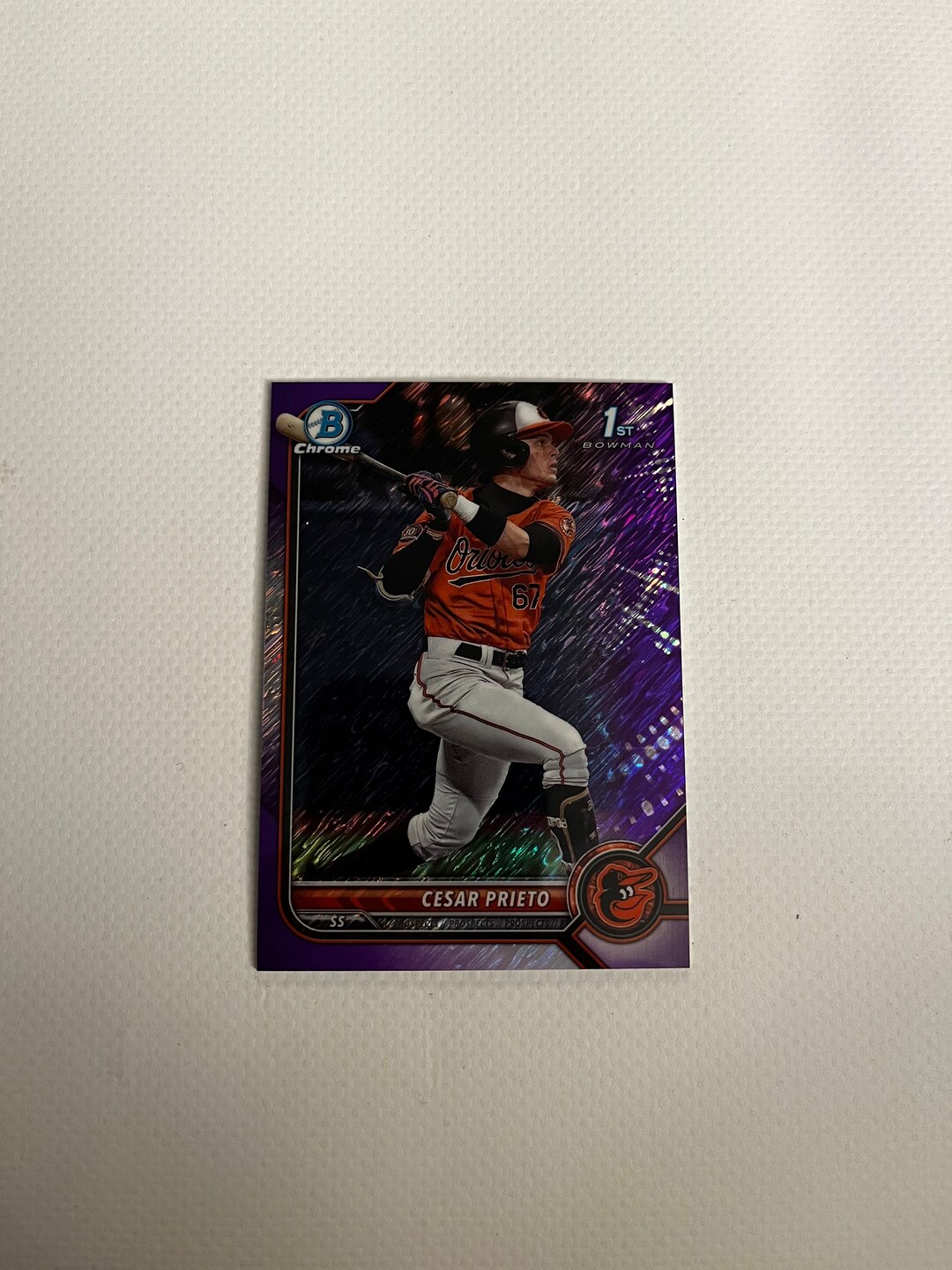 Cesar Prieto #BCP-206 Baltimore Orioles; Rookie - Purple Shimmer ...