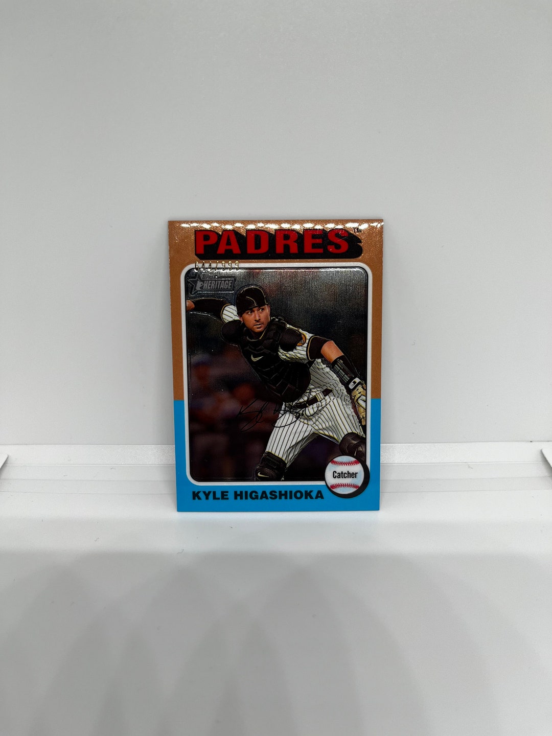 Kyle Higashioka #10 San Diego Padres; Chrome - Numbered 644/999; Topps ...