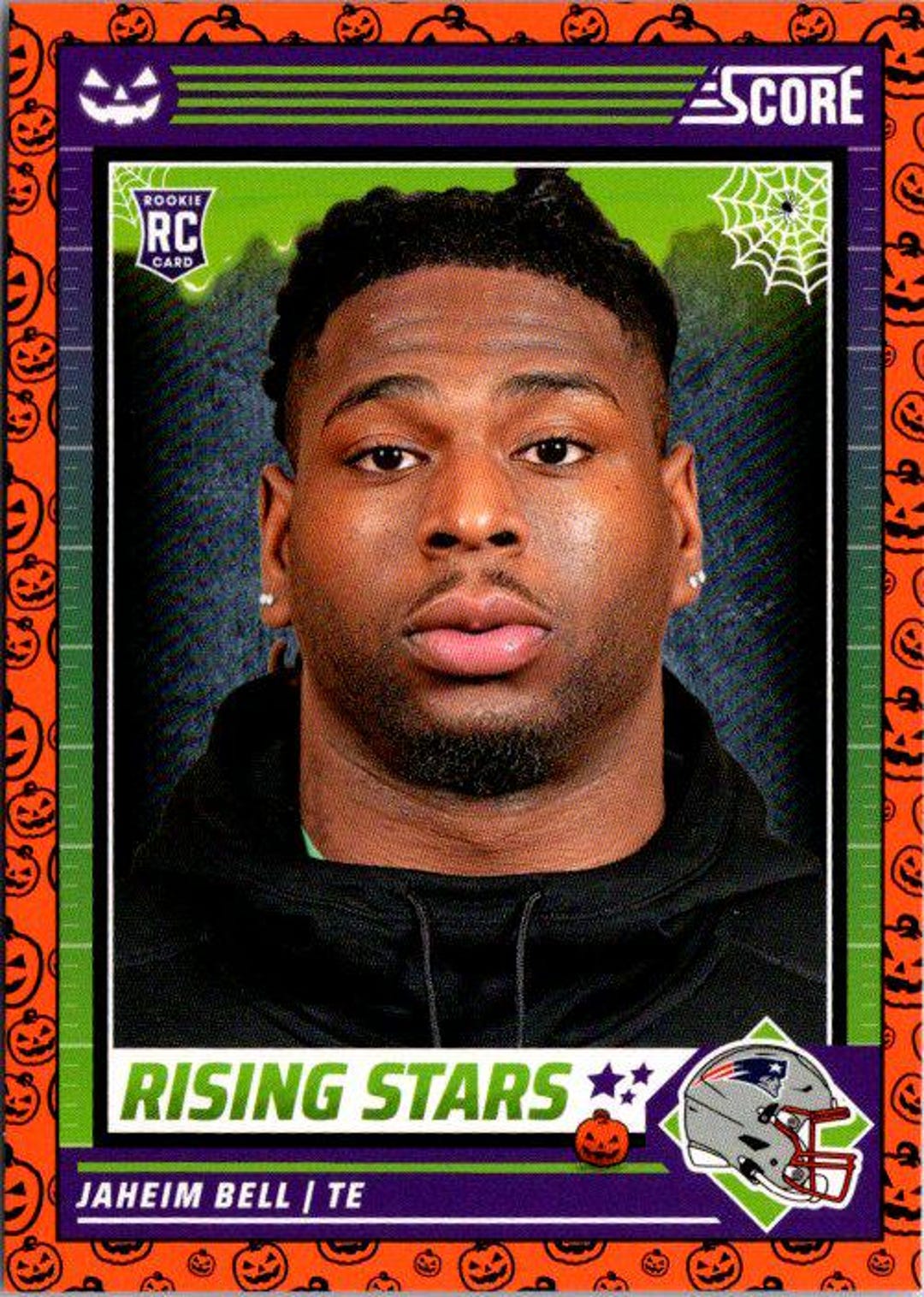 Jaheim Bell #20 New England Patriots; Rookie - Orange Pumpkins; Panini ...