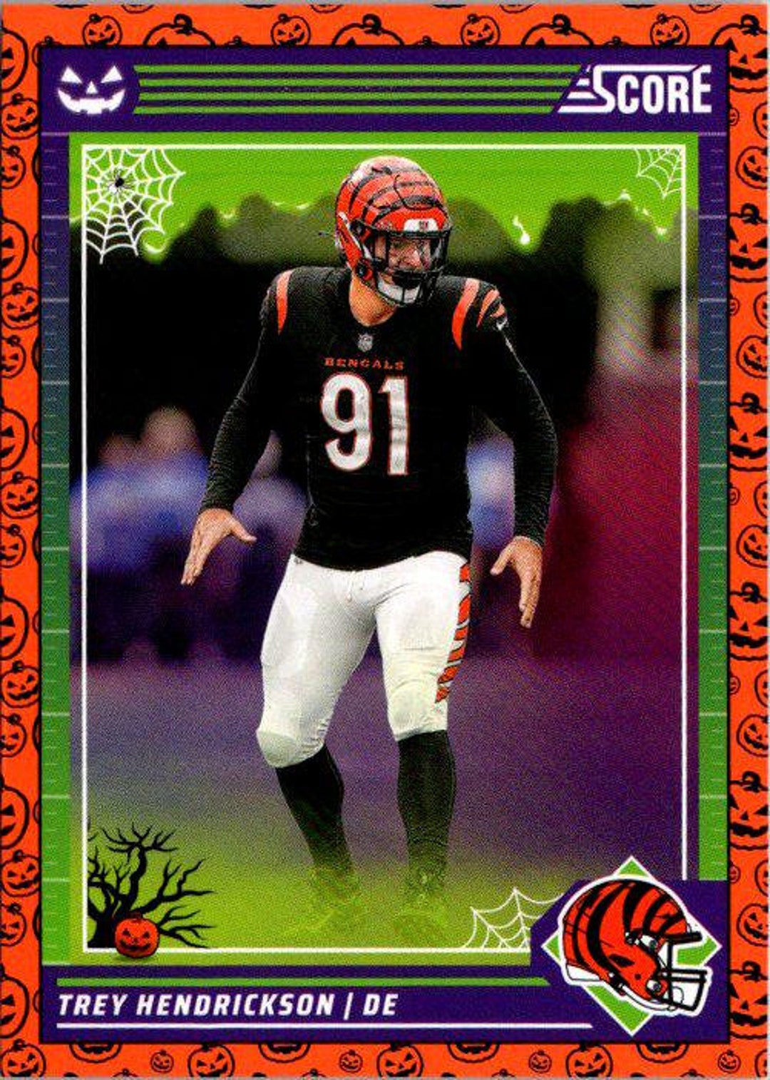 Trey Hendrickson #59 Cincinnati Bengals; Orange Pumpkins; Panini Score ...
