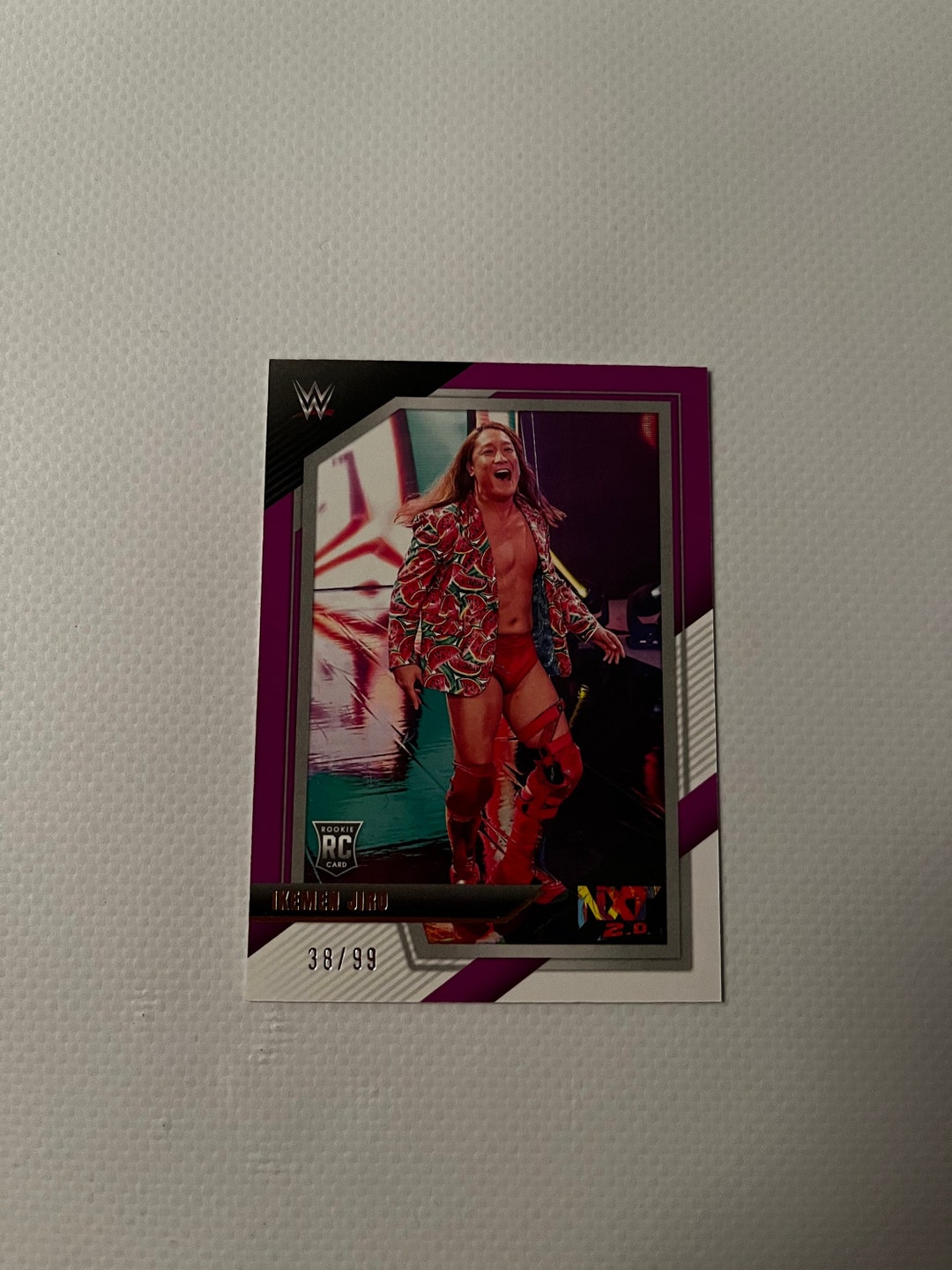 Ikemen Jiro #47; Rookie - Purple Parallel Numbered 38/99; Panini WWE ...