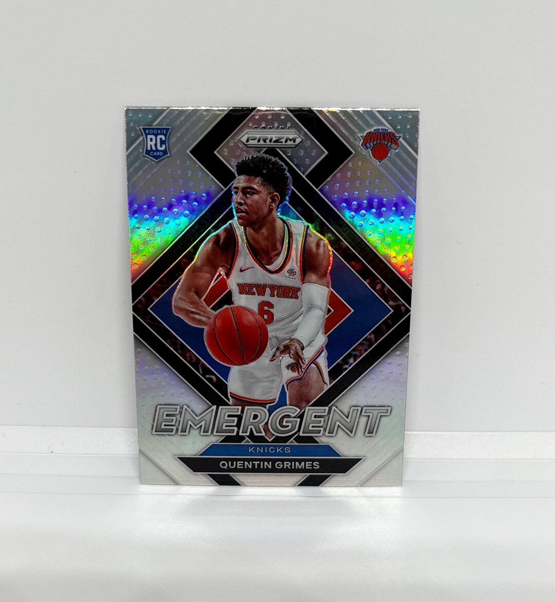 Quentin Grimes #19 New York Knicks; Emergent - Rookie Silver Prizm ...