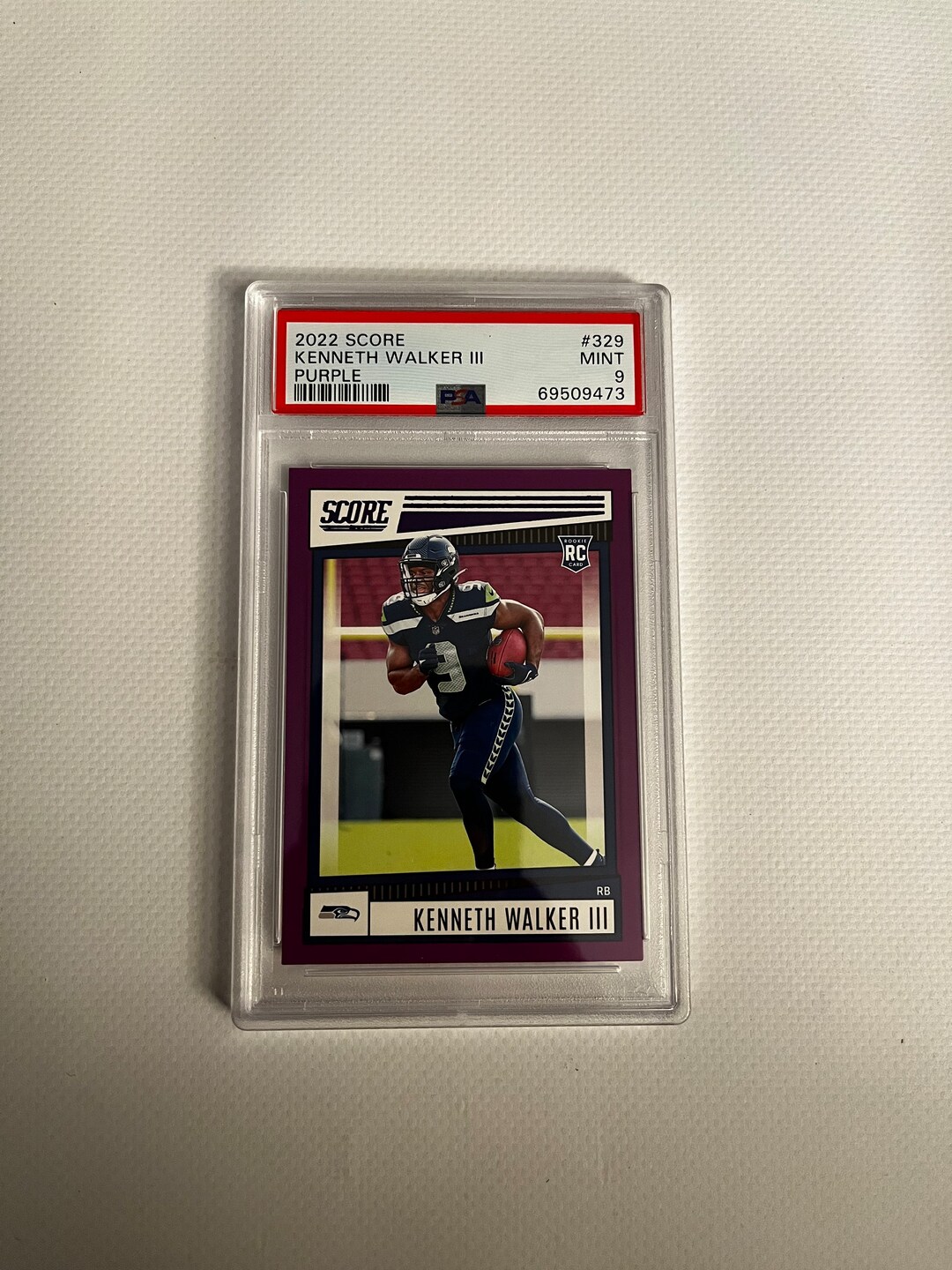 Kenneth Walker III #329 PSA 9; Seattle Seahawks; Rookie - Purple ...