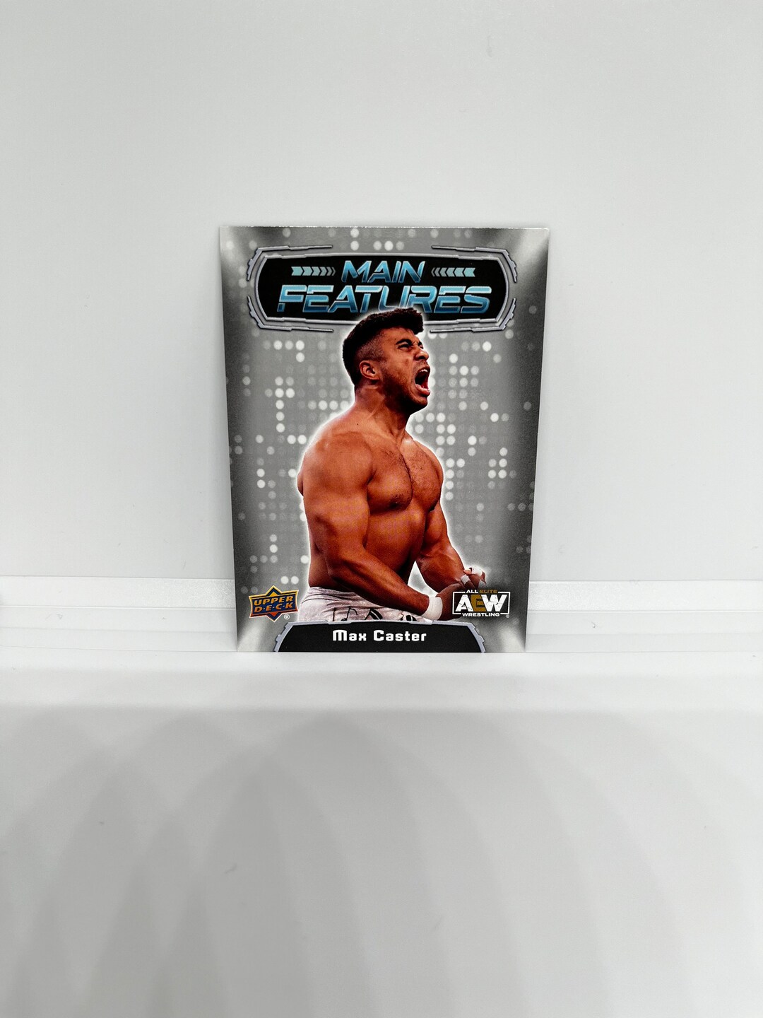 Max Caster #MF7; Main Features Insert - Silver Parallel; Upper Deck AEW ...