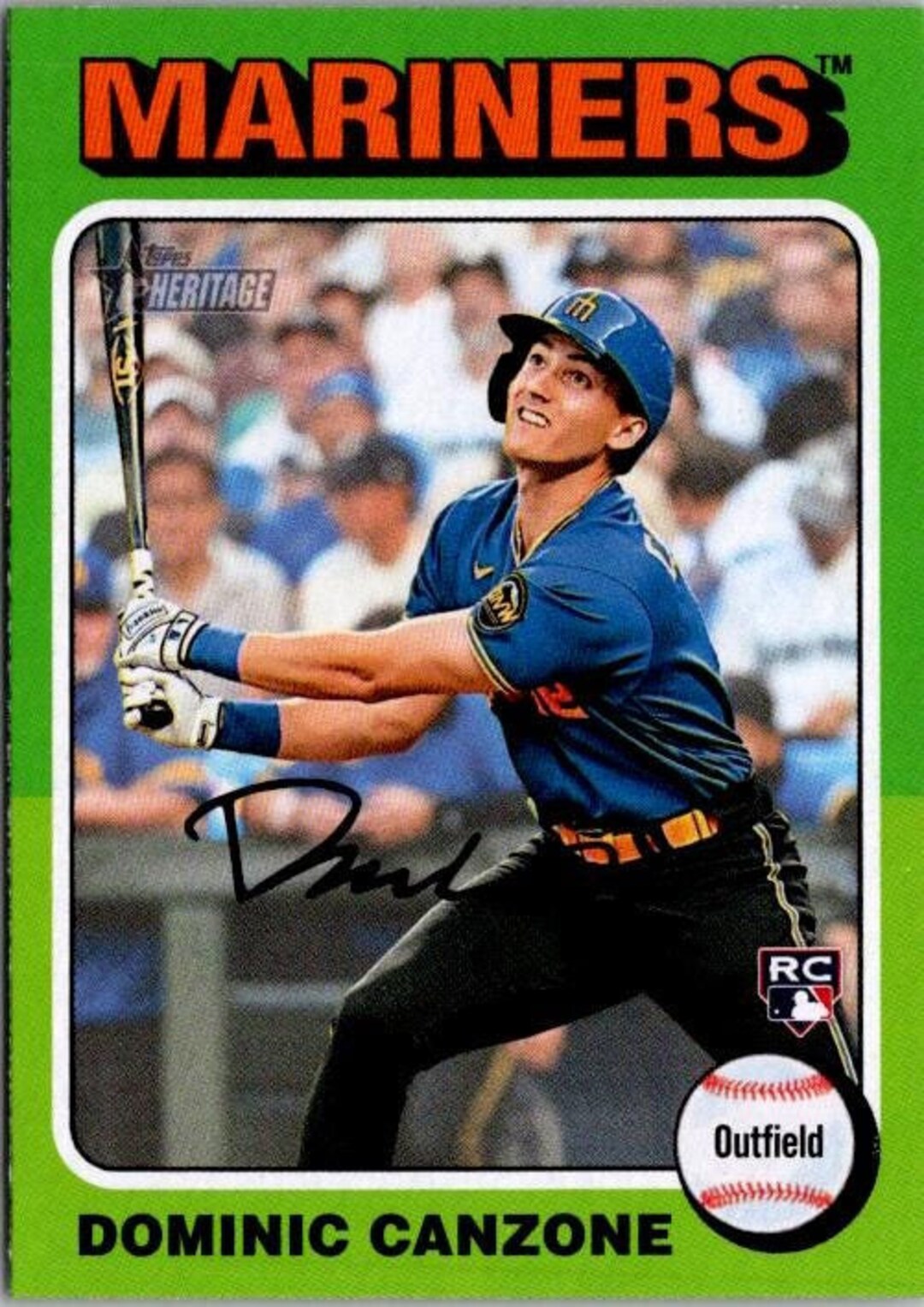 Dominic Canzone #426 Seattle Mariners; Rookie; Topps Heritage Baseball ...