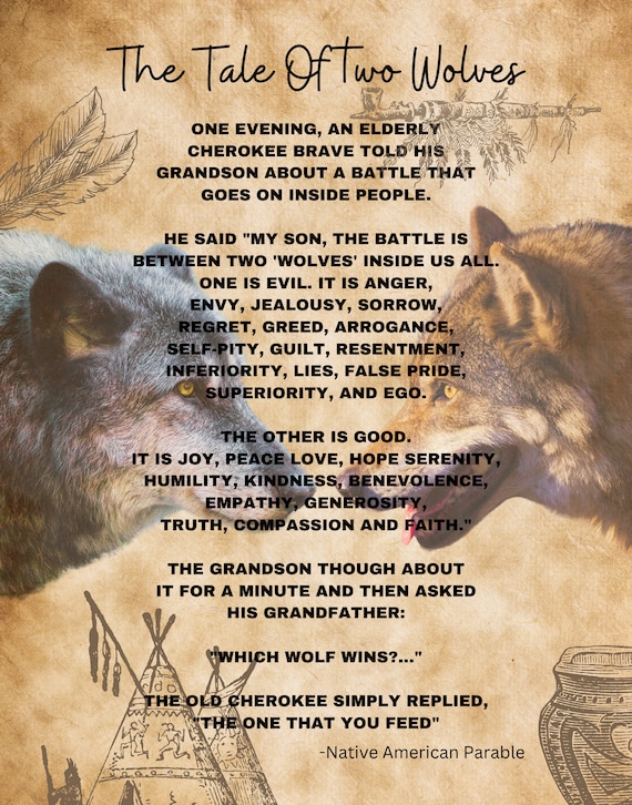 Good Wolf Bad Wolf Native American Story