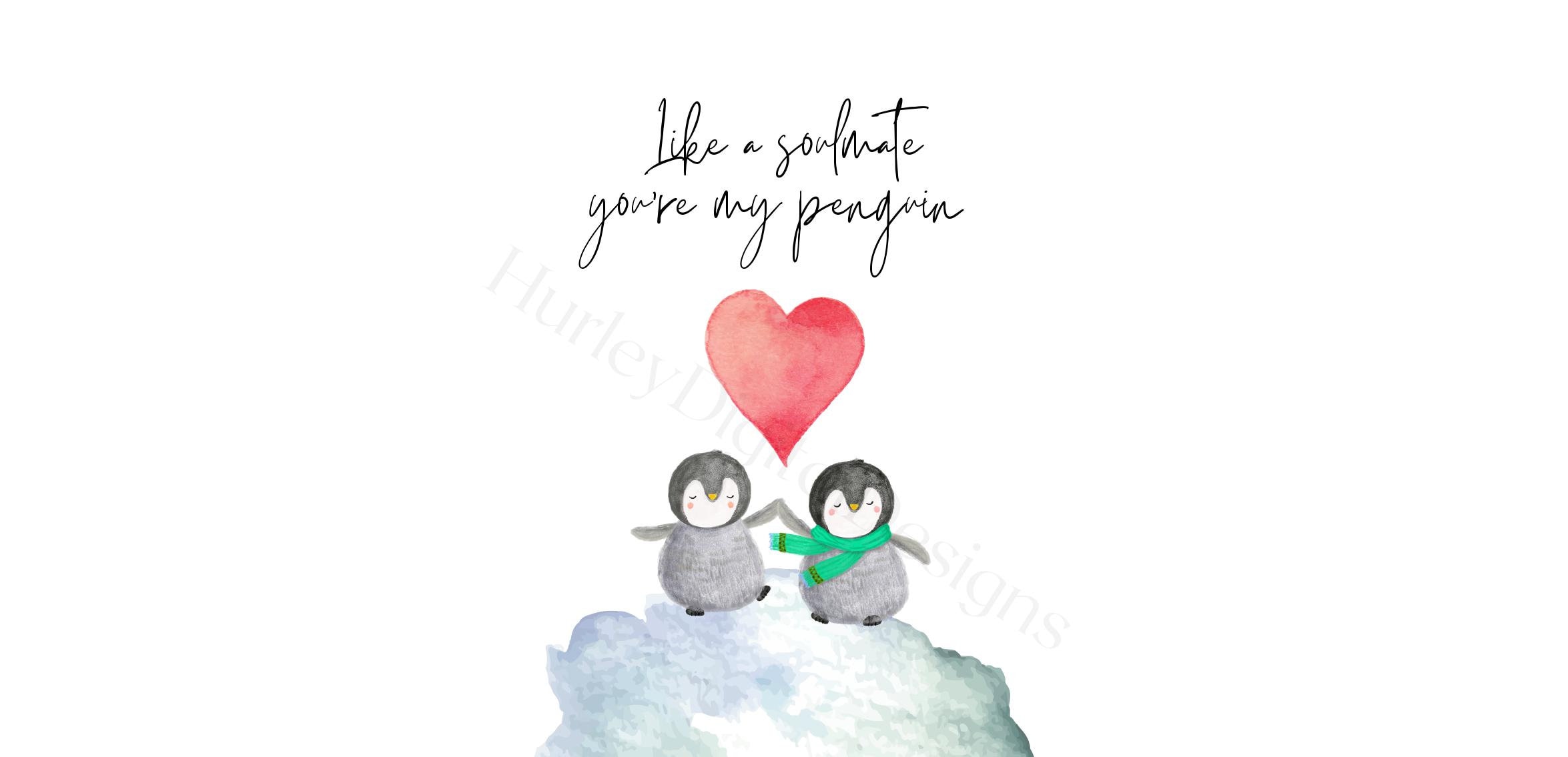 Penguin Love | PNG | JPG - Etsy