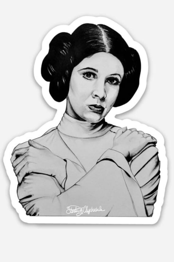 Princess Leia Starwars Die Cut Stickers | Etsy